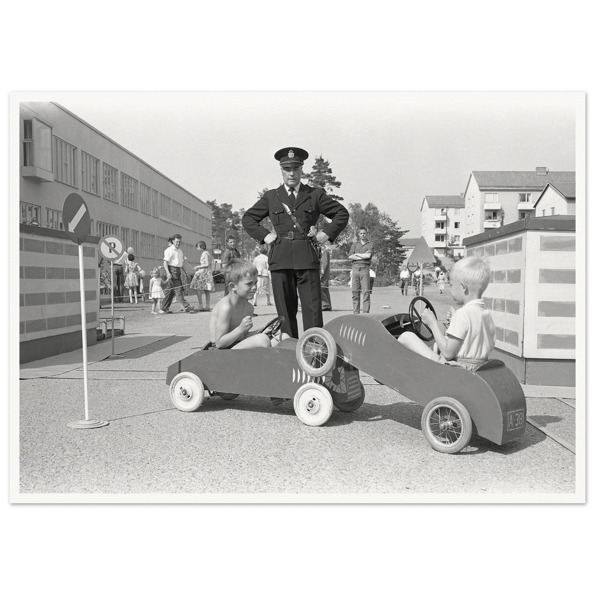 Högdalens centrum 1959 - Poster på matt papper i museikvalitet ...